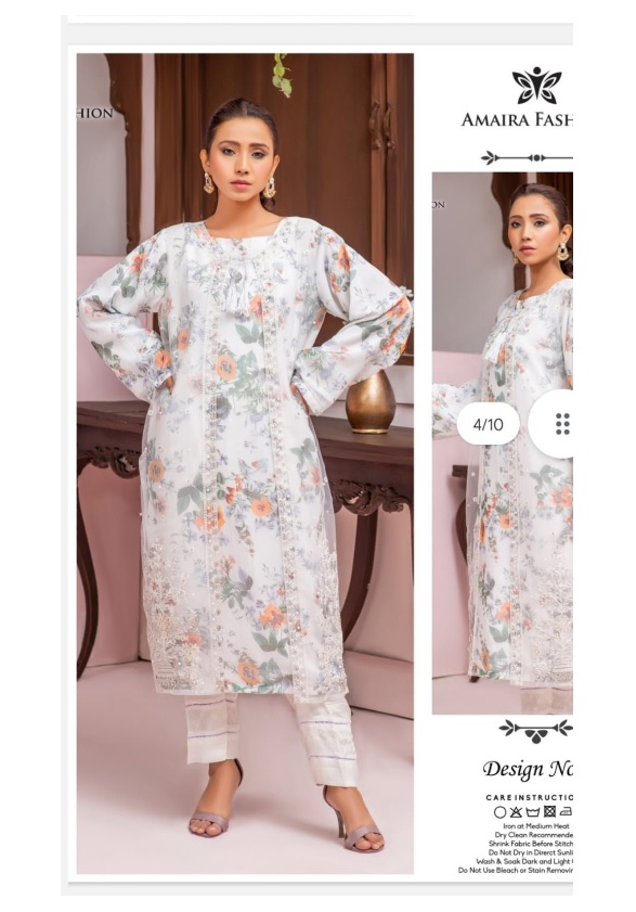 AMAIRA FASHION ORGANZA 1 PC STITCHED COLLECTION – Amees Collection