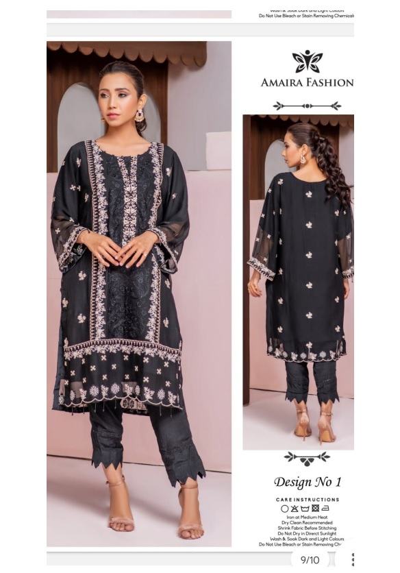AMAIRA FASHION ORGANZA 1 PC STITCHED COLLECTION – Amees Collection